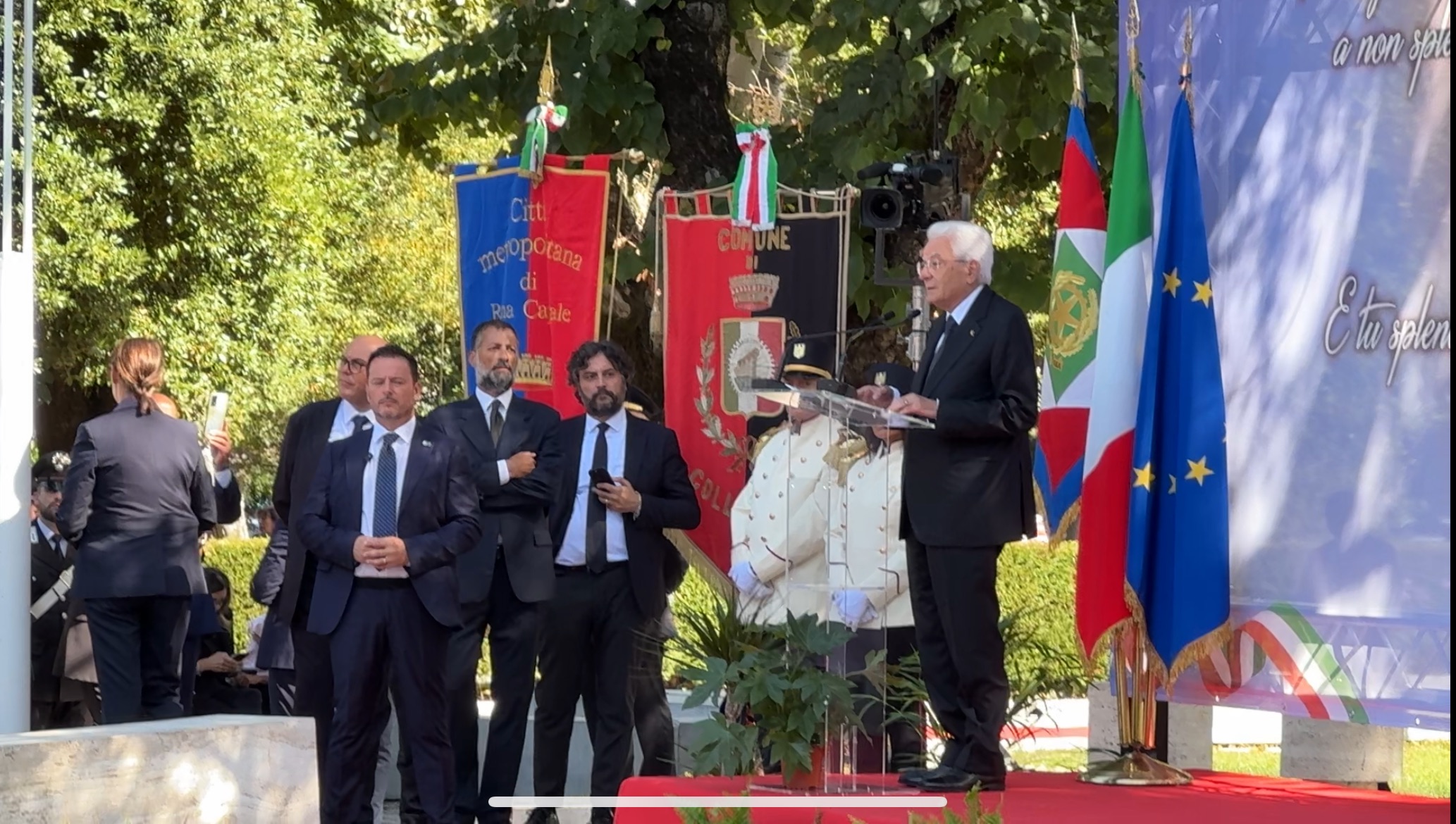 Colleferro - Il Presidente Mattarella in piazza: "Willy, un italiano ...